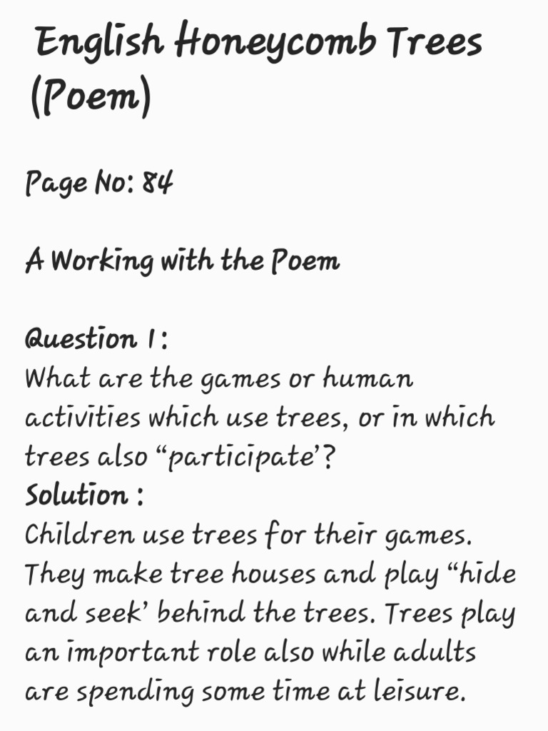 Trees Solutions Pdf