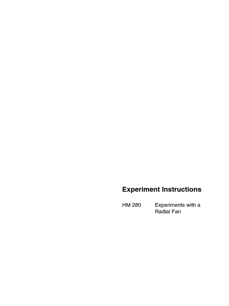 Radial Fan HM280e - V1.3 | PDF | Pressure Measurement | Acceleration