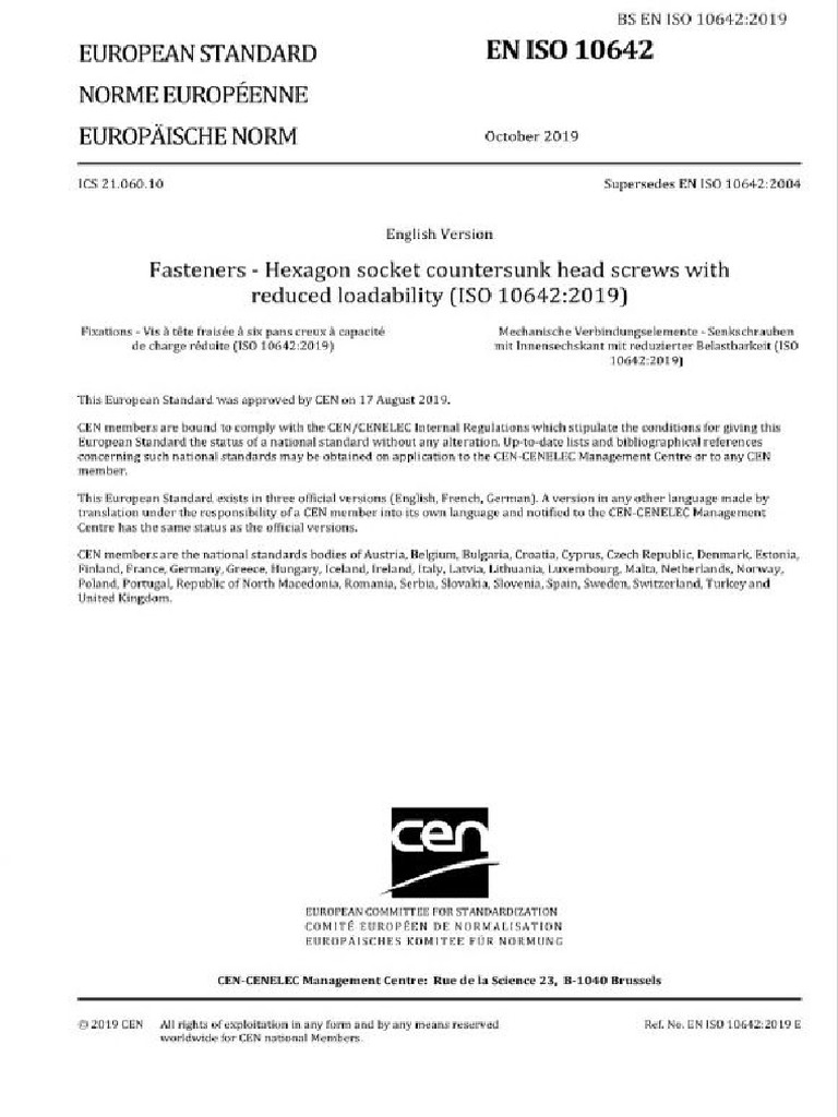 En Iso 10642-2019 | PDF