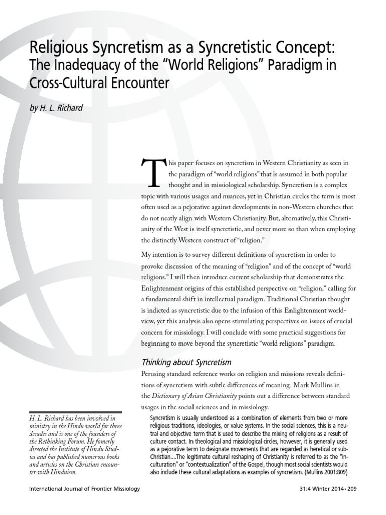 Religious Syncretism As A Syncretistic Concept | PDF | Age Of ...