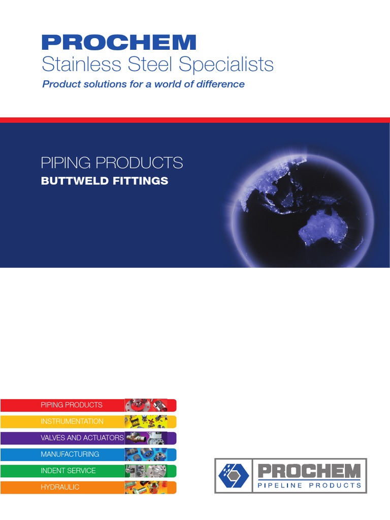 Prochem Piping Products 1 Buttweld Fittings | PDF | Pipe (Fluid ...