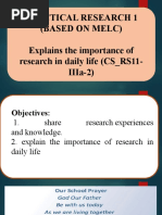 Practical Research 1: Module Overview | PDF | Quantitative Research ...