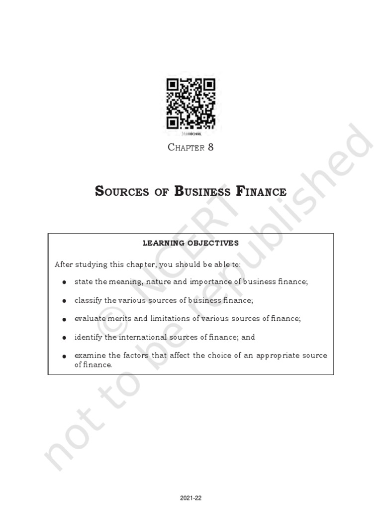 Sources of Business Finance | PDF | Equity (Finance) | Factoring (Finance)