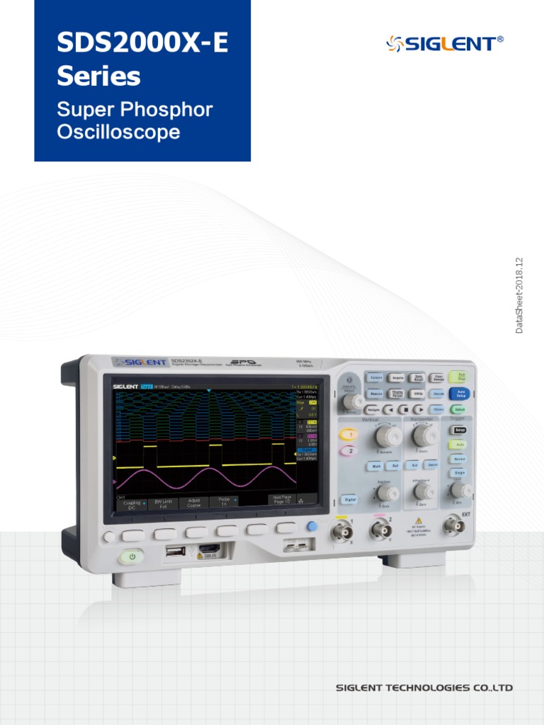 SDS2000X-E Data Sheet | PDF | Amplitude | Sampling (Signal Processing)