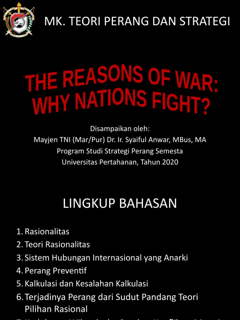Teori Perang dan Strategi Rasionalitas | PDF