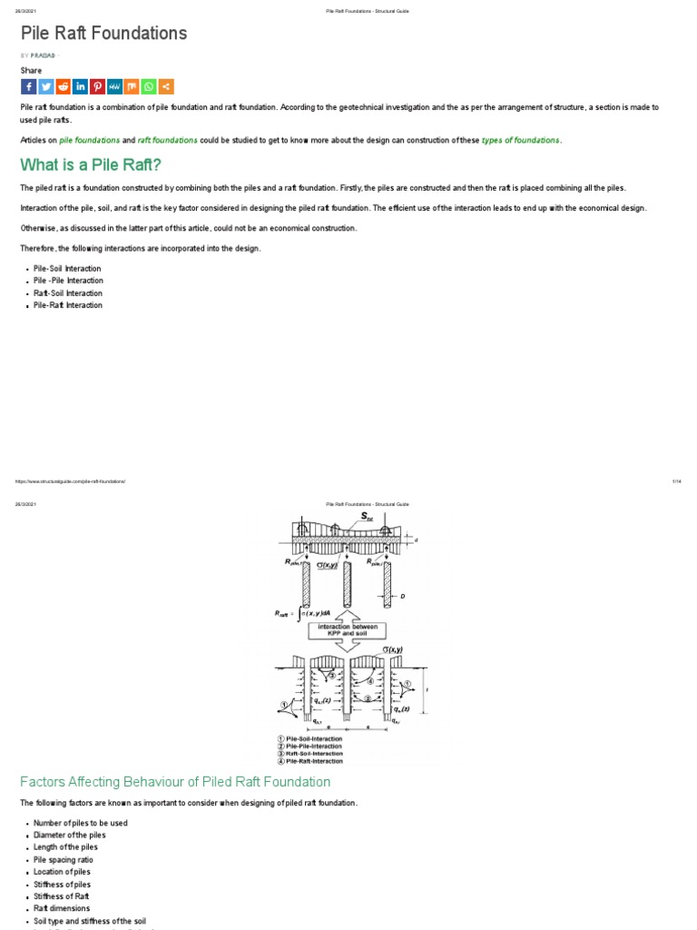 00 - Pile Raft Foundations - Structural Guide | PDF | Deep Foundation ...