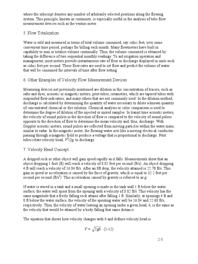 Flow Totalization of Liquid | PDF | Flow Measurement | Physics