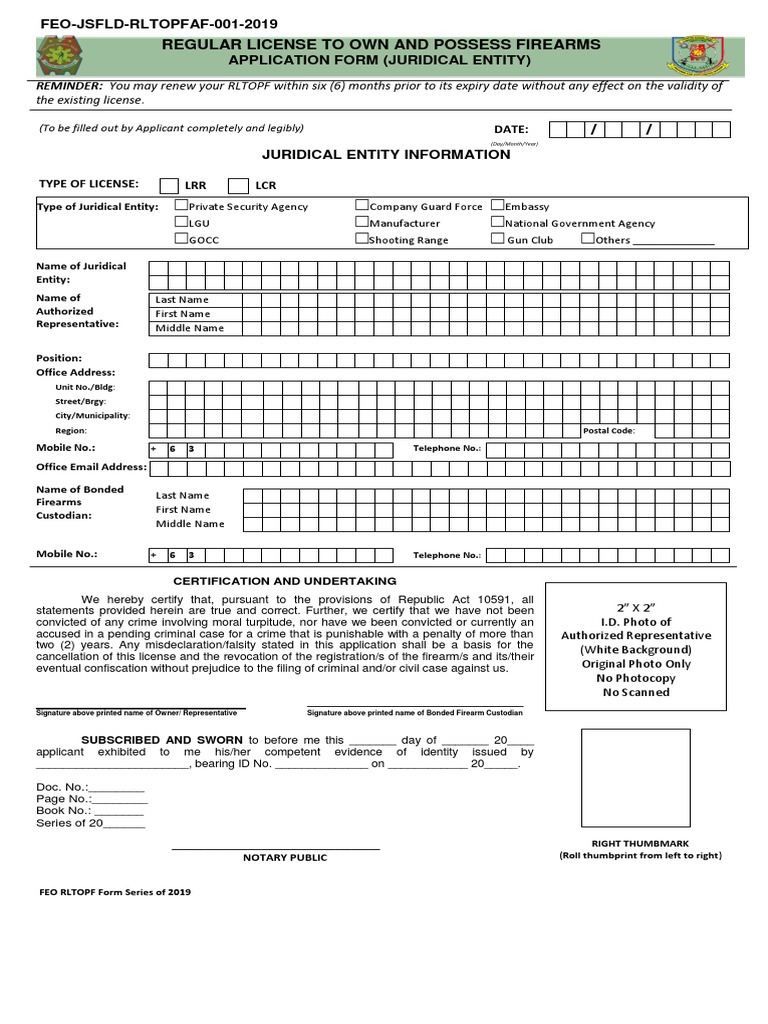 Juridical Application Regular License | PDF | Identity Document | Crimes