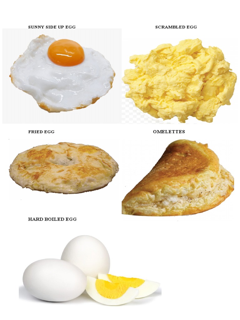 Sunny Side Up Egg Scrambled Egg: Omelettes | PDF