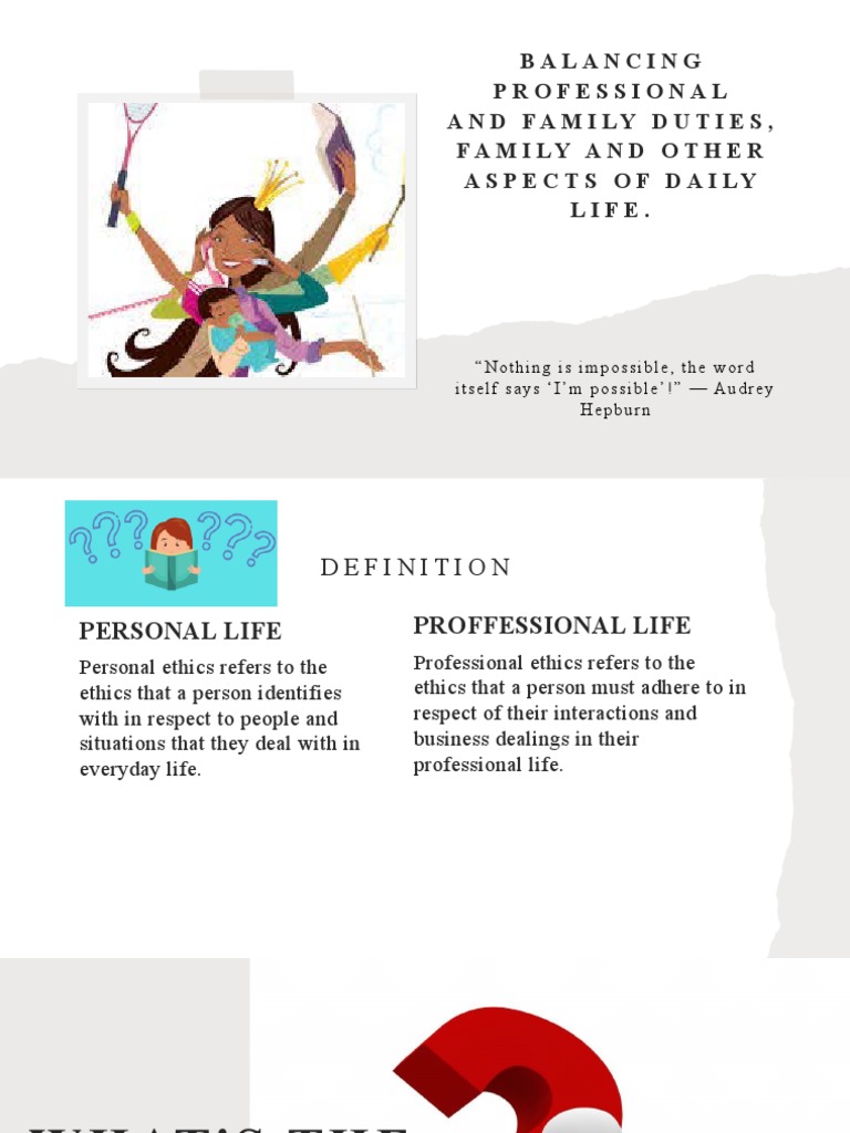 Balancing Work and Family Life Tips | PDF | Psychological Concepts ...