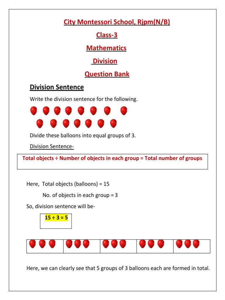 DIVISION PDF-2 (New) | PDF | Division (Mathematics) | Arithmetic
