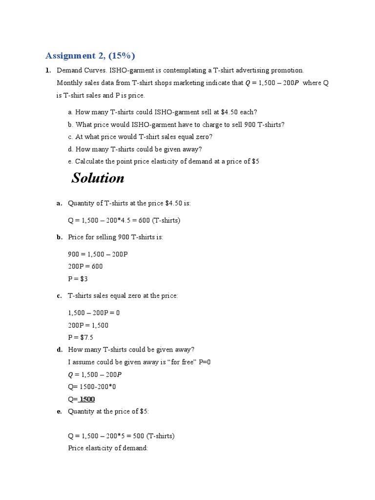Demand Curve Mangerial Assignment | PDF | Demand | Economies