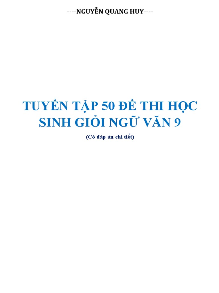 (Dethihsg247.Com) - 50 de Thi HSG Van 9 | PDF