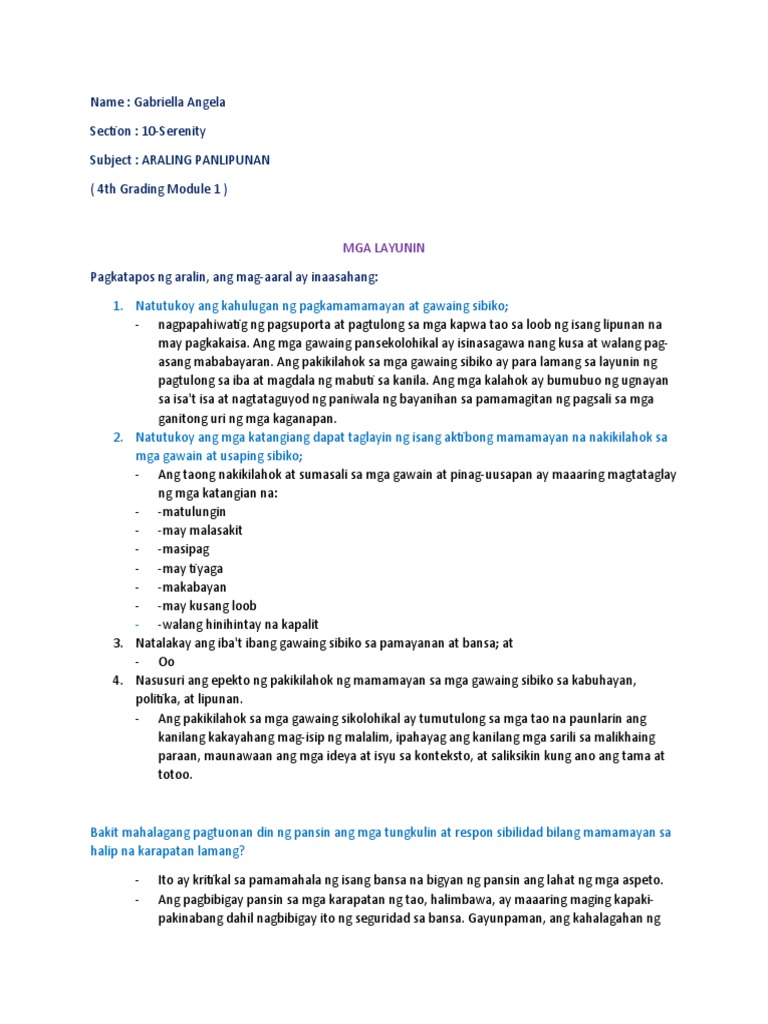 4th Grading Module 1 | PDF