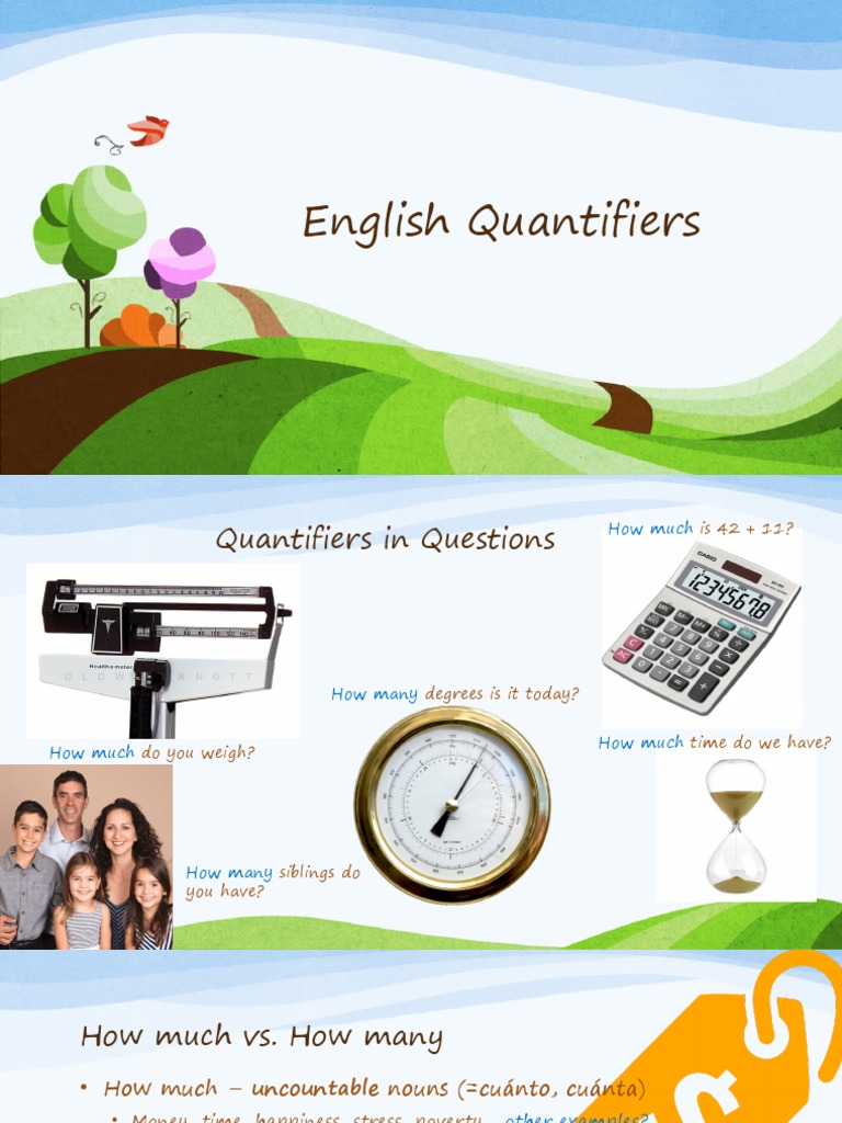 English Quantifiers | PDF | Noun | Language Mechanics