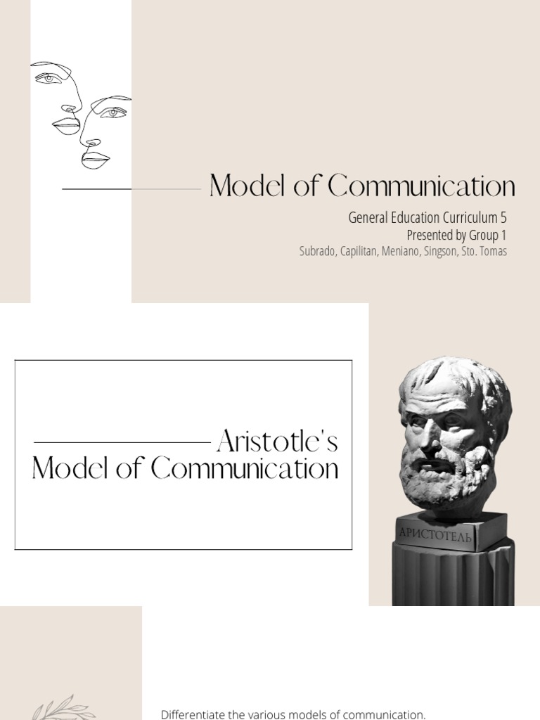 GROUP1 Aristotles Model of Communication | PDF | Aristotle | Communication
