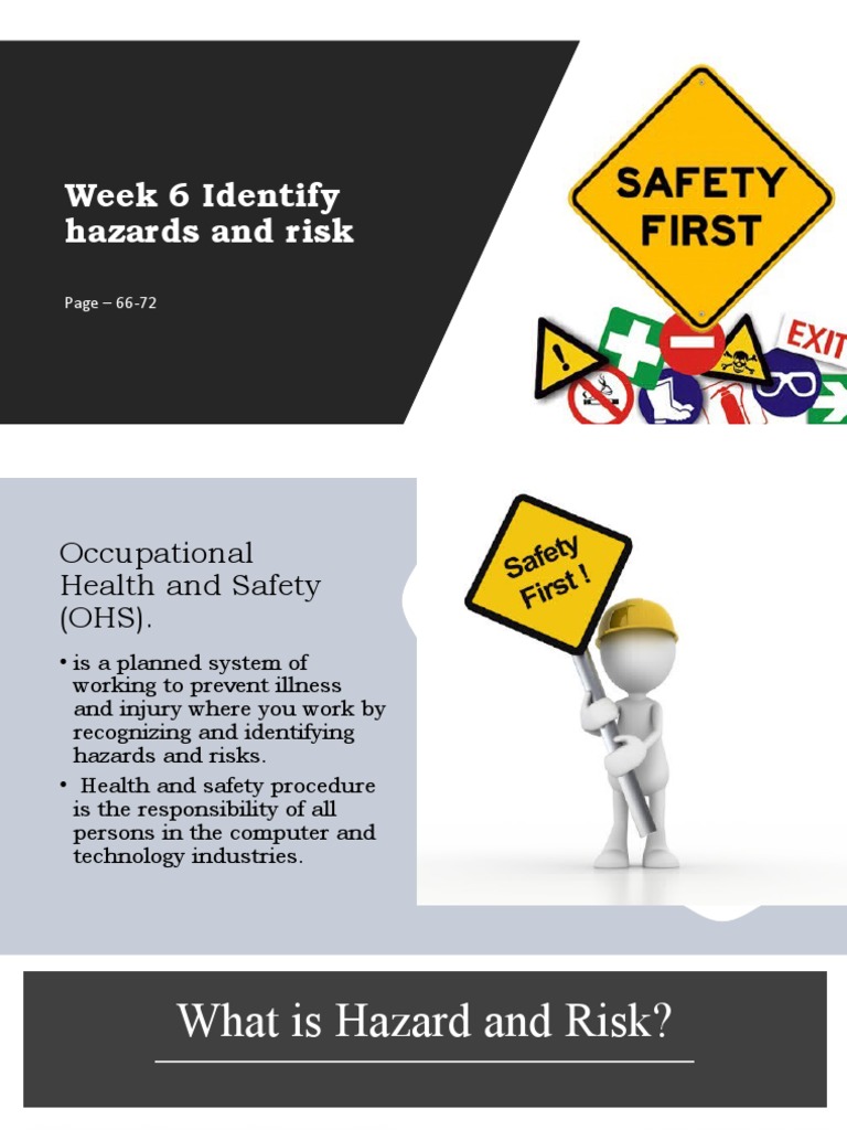 Week 6 Identify Hazards and Risk | PDF | Occupational Safety And Health ...