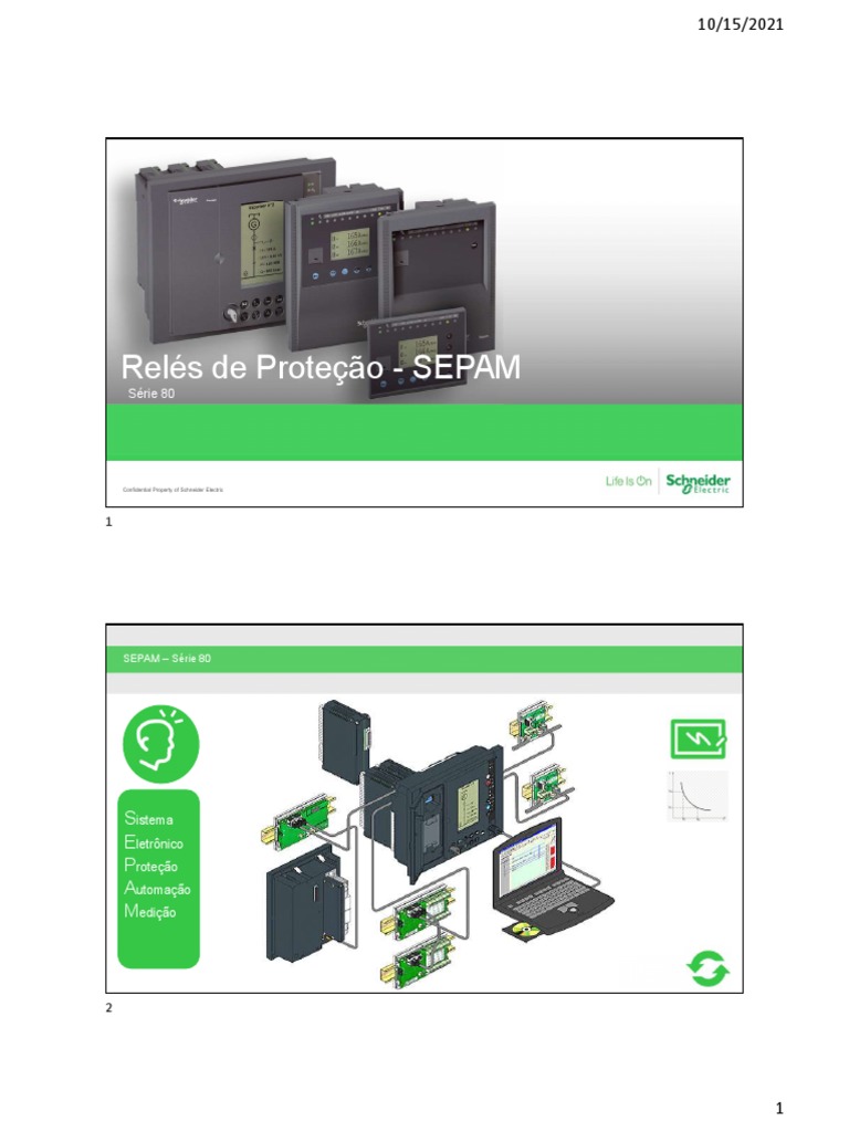 Relés de Proteção SEPAM Série 80: Documentação Técnica | PDF | Relé ...