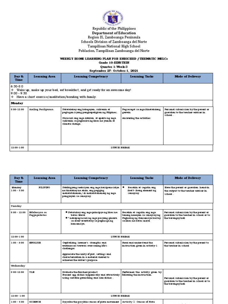 G10 Q1 WK 3 WHLP | PDF | Learning | Behavior Modification