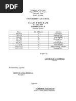 Class Program Kinder Sy.2022 2023 | PDF | Educational Institutions ...