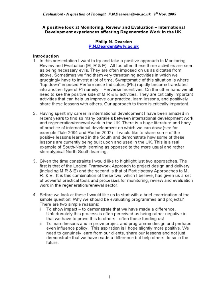 Logical Framework Approach | PDF | Evaluation | Capacity Building Logical Framework Approach | PDF | Evaluation | Capacity Building