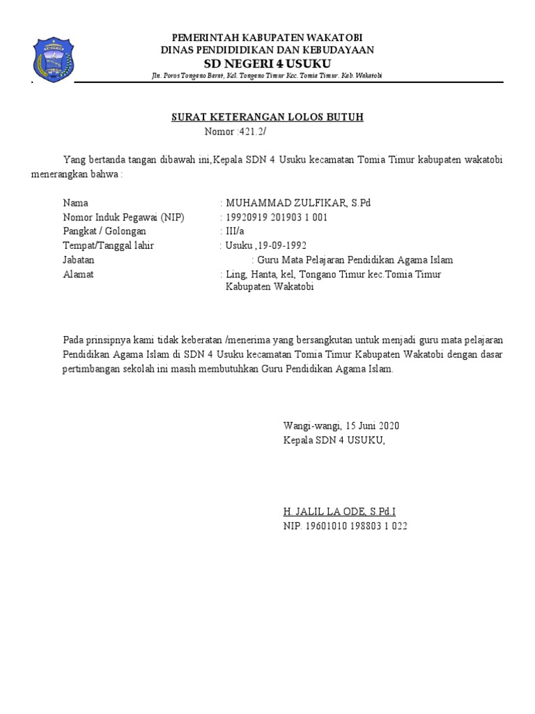 Surat Lolos Butuh | PDF | Kesehatan Holistik