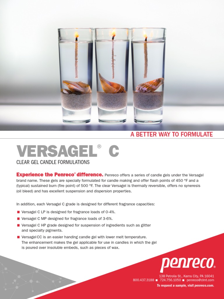 Versagel C: A Better Way To Formulate | PDF | Candle | Gel