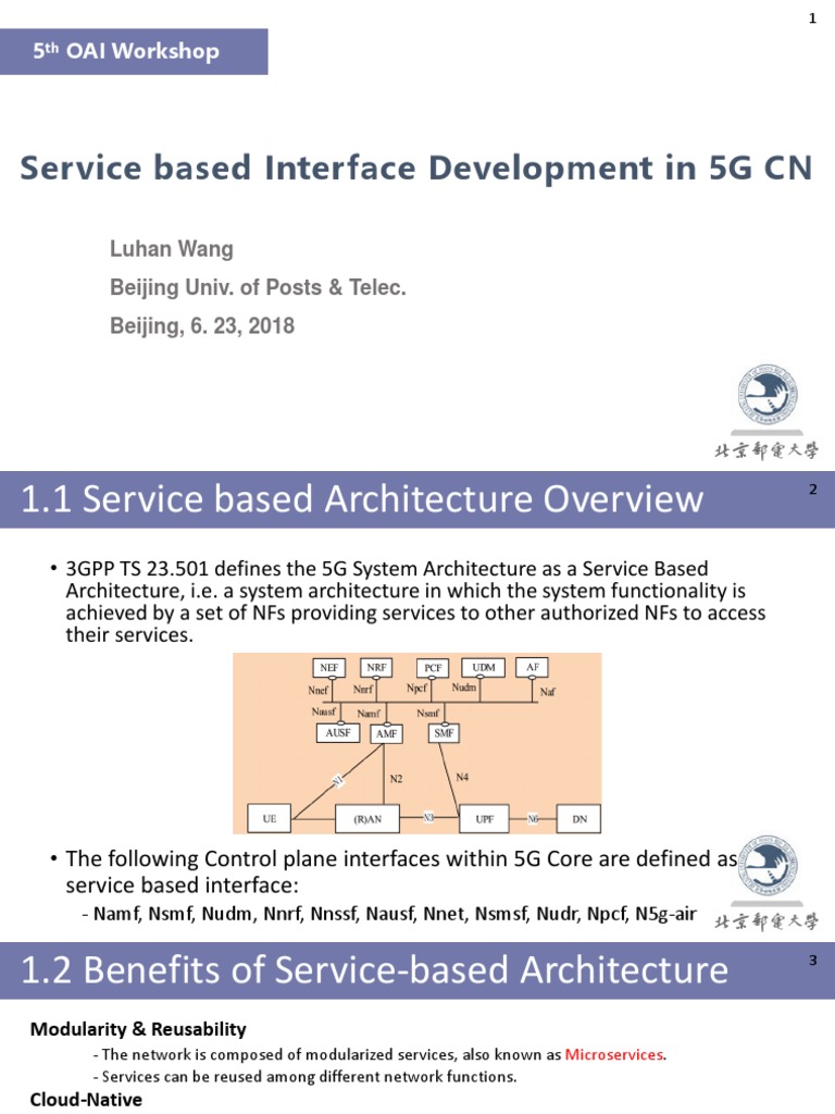 Service Based Interface Development in 5G CN: 5 OAI Workshop | PDF ...
