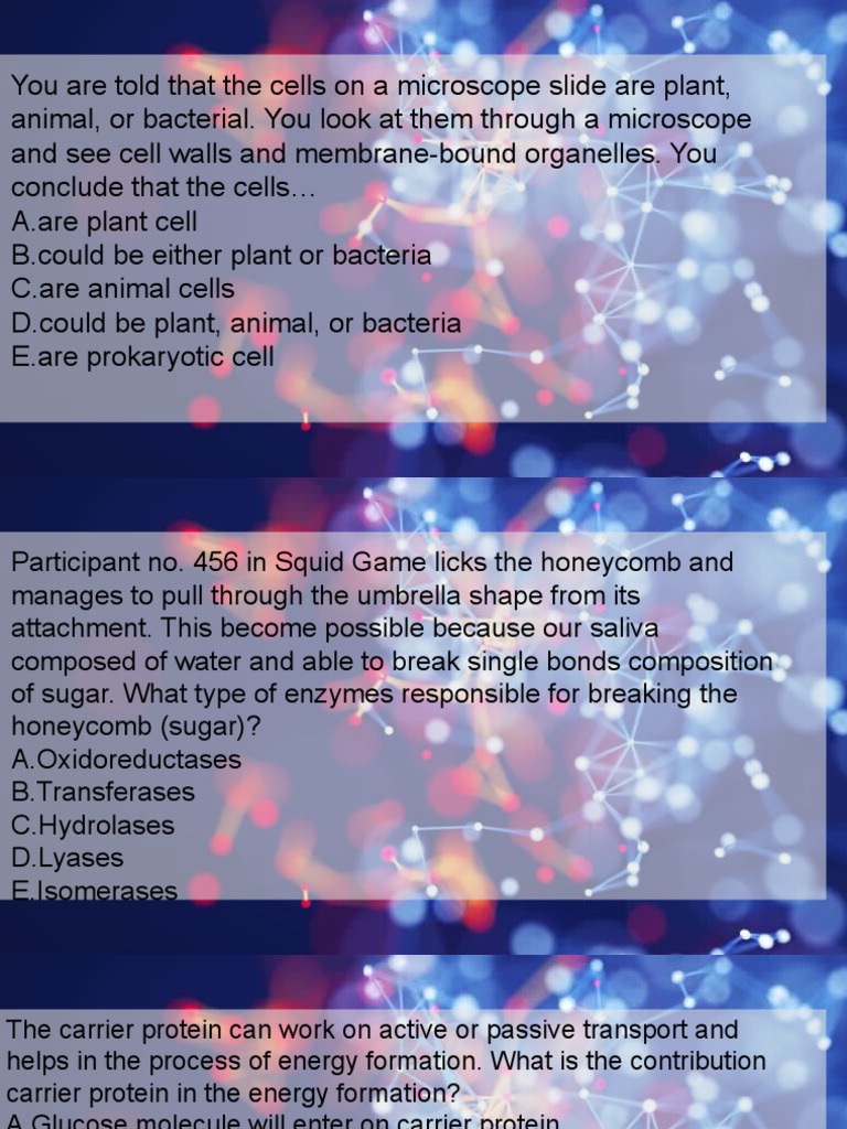 Biology Exam Prep Guide | PDF | Adenosine Triphosphate | Cell (Biology)