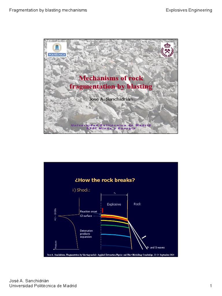 Mechanisms of Rock Fragmentation by Blasting | PDF | Fracture ...
