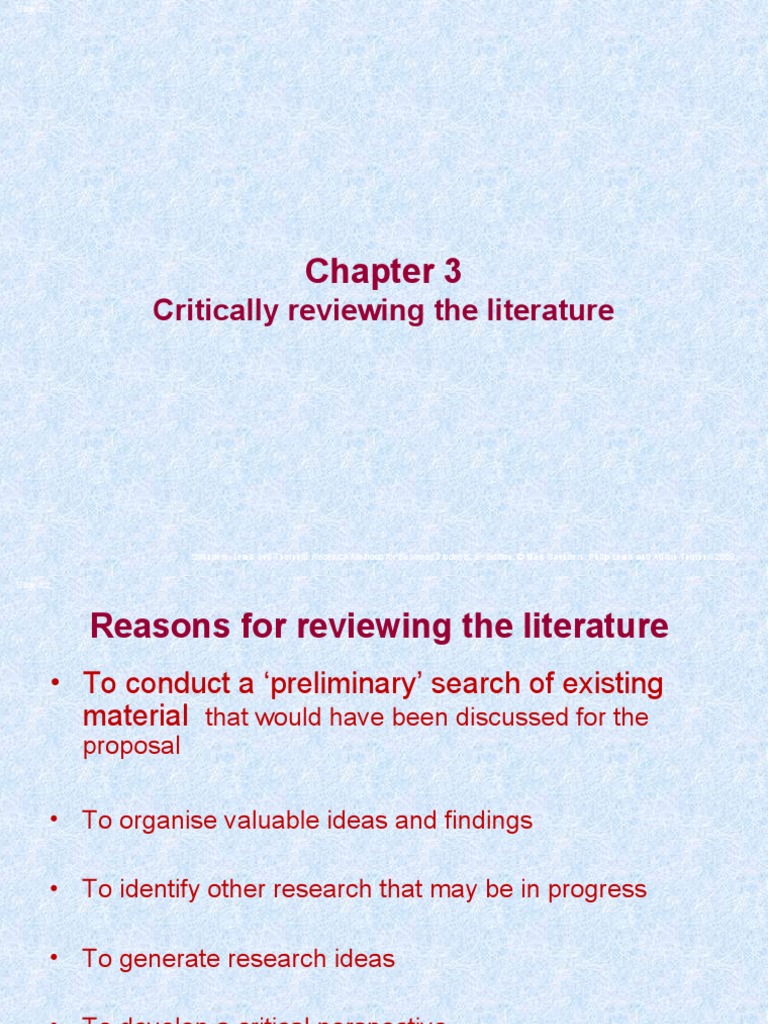 Chapter 3-Literature Review | PDF | Inductive Reasoning | Hypothesis