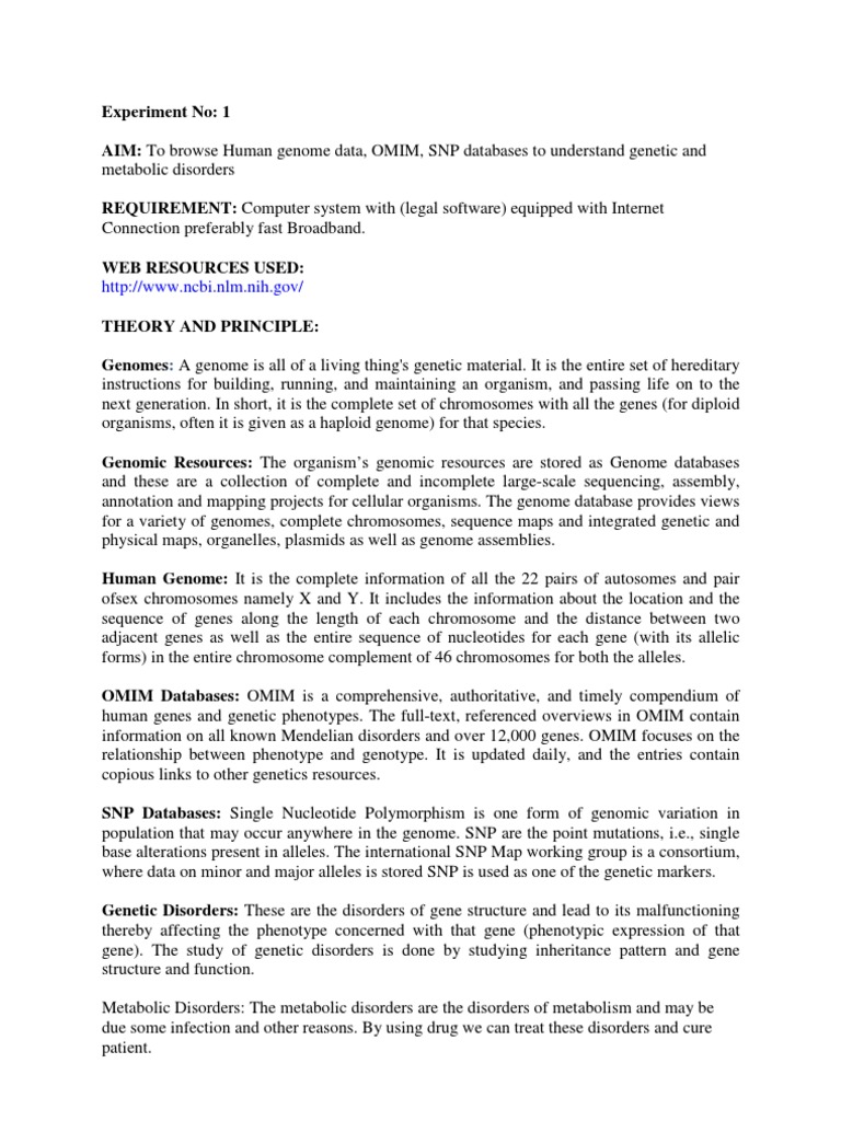 Experiment No: 1 Aim | PDF | Docking (Molecular) | Gene