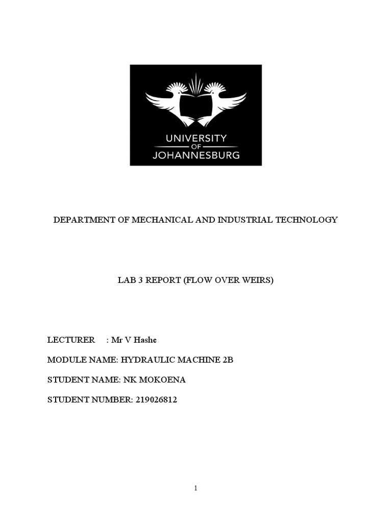 Lab 3 Open Flow Channel | PDF | Fluid Dynamics | Flow Measurement