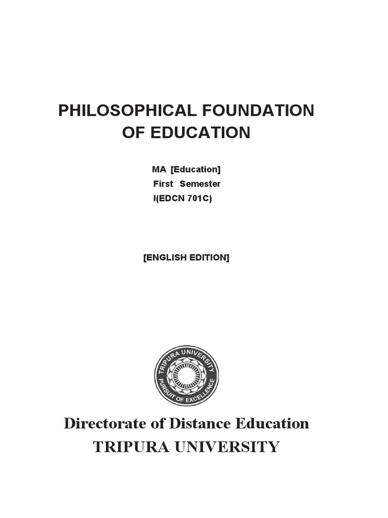 EDCN 701C Philosophical Foundation of Education | PDF | Adolescence ...