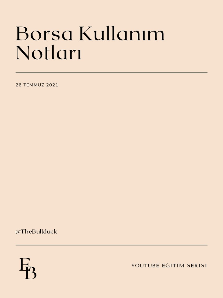 Borsa Kullanım Efe Bulduk | PDF