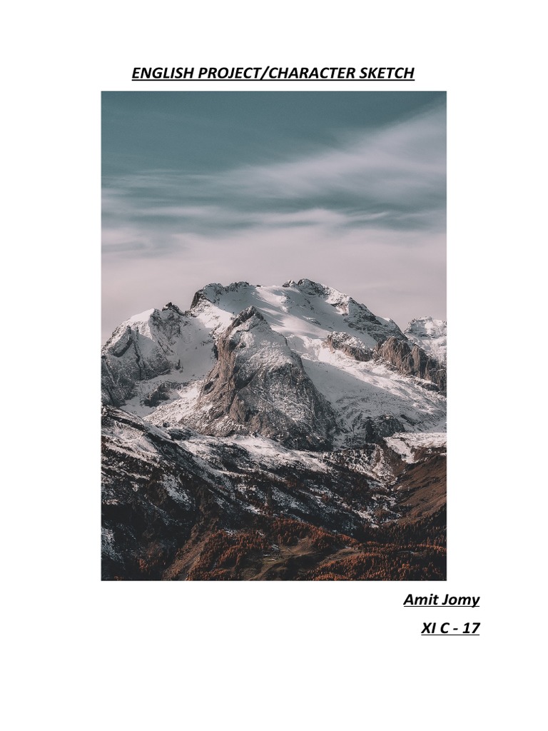 Character Sketch Class 10 English Activity | PDF