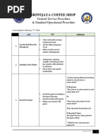Barista Opening Checklist | PDF | Coffee | Refrigerator