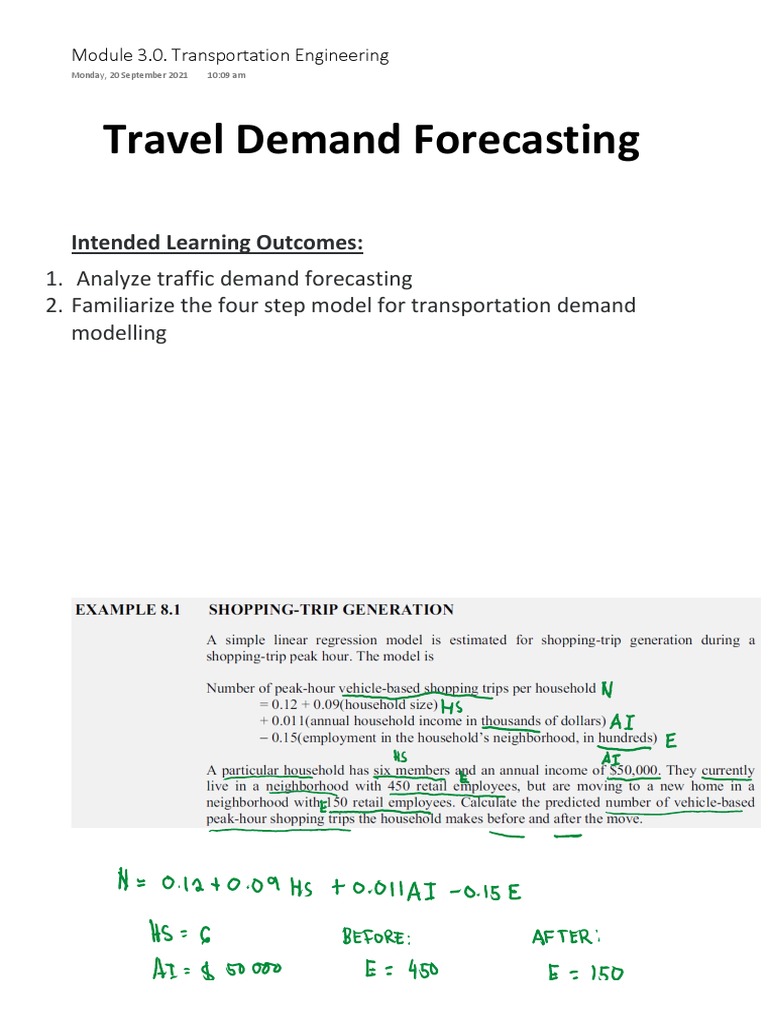 Module 3.0 Travel Demand Forecasting | PDF