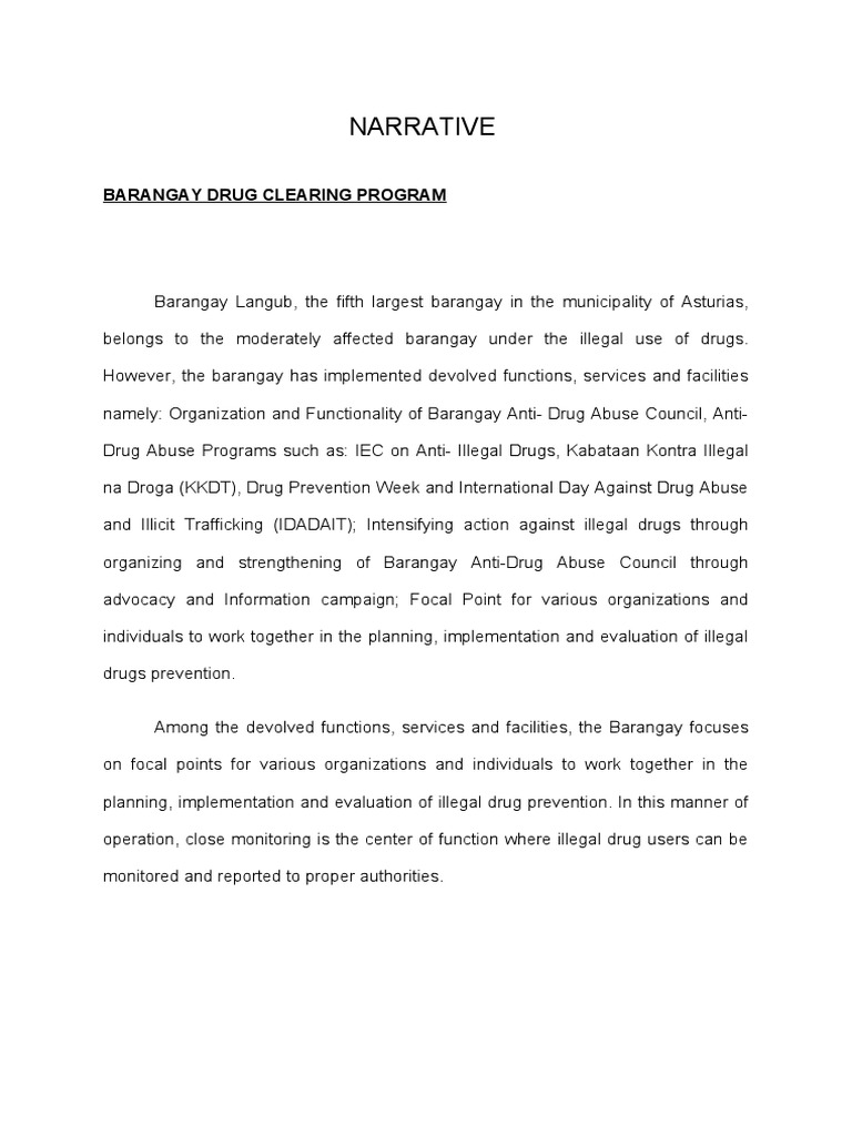Strengthening Barangay Drug Clearing Efforts | PDF | Self-Improvement