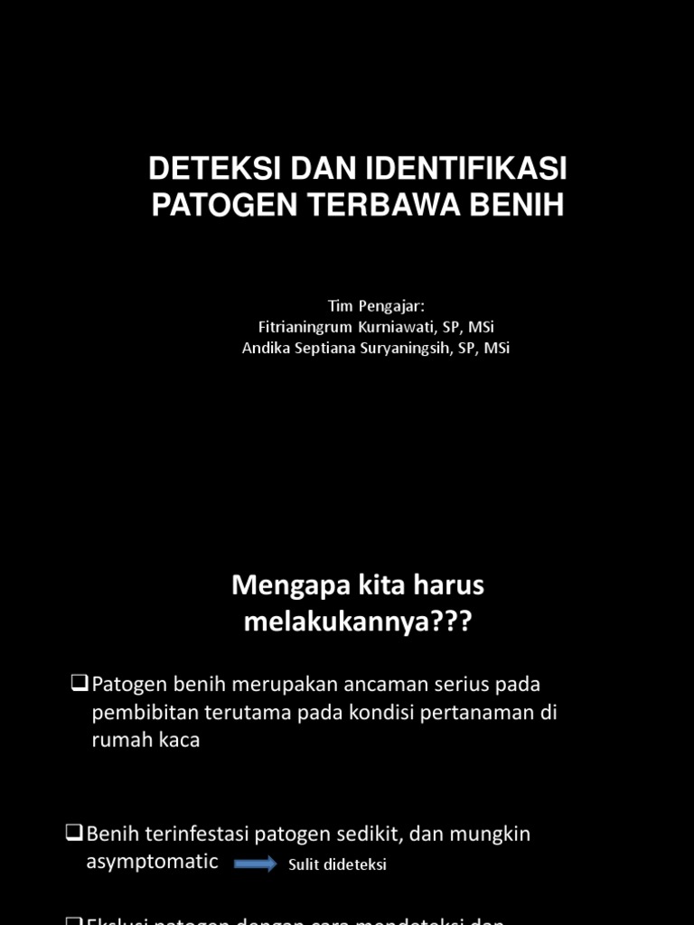 T06 Deteksi Patogen Terbawa Benih | PDF