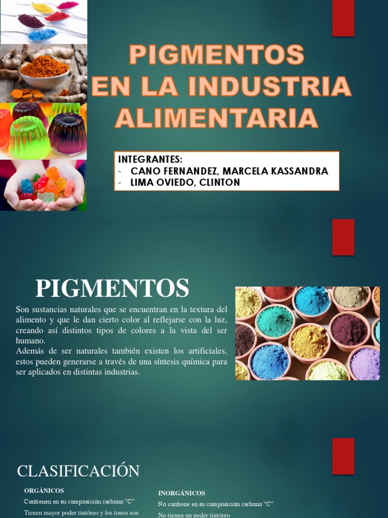EXPOSICIÓN DE PIGMENTOS | PDF | Pigmento | Alimentos