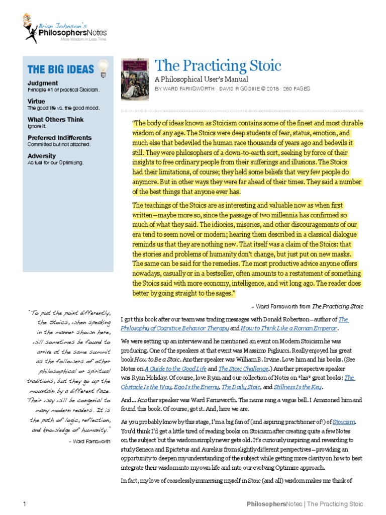 The Practicing Stoic | PDF | Stoicism | Happiness