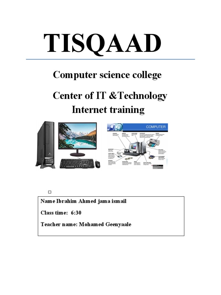 Tisqaad: Computer Science College Center of IT &technology Internet Training | PDF