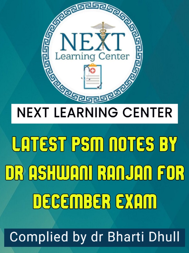 Latest NLC PSM Notes by DR Ashwani Ranjan Dec 2021 | PDF | Health ...