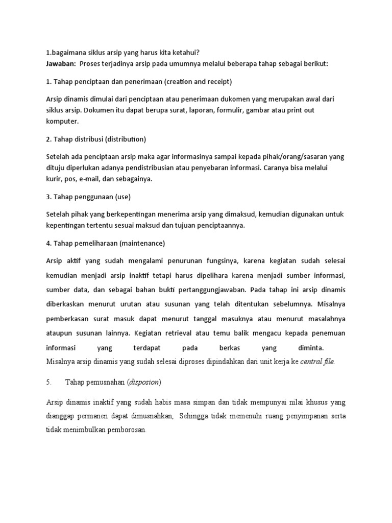 Tugas 2 Manajemen Kearsipan | PDF