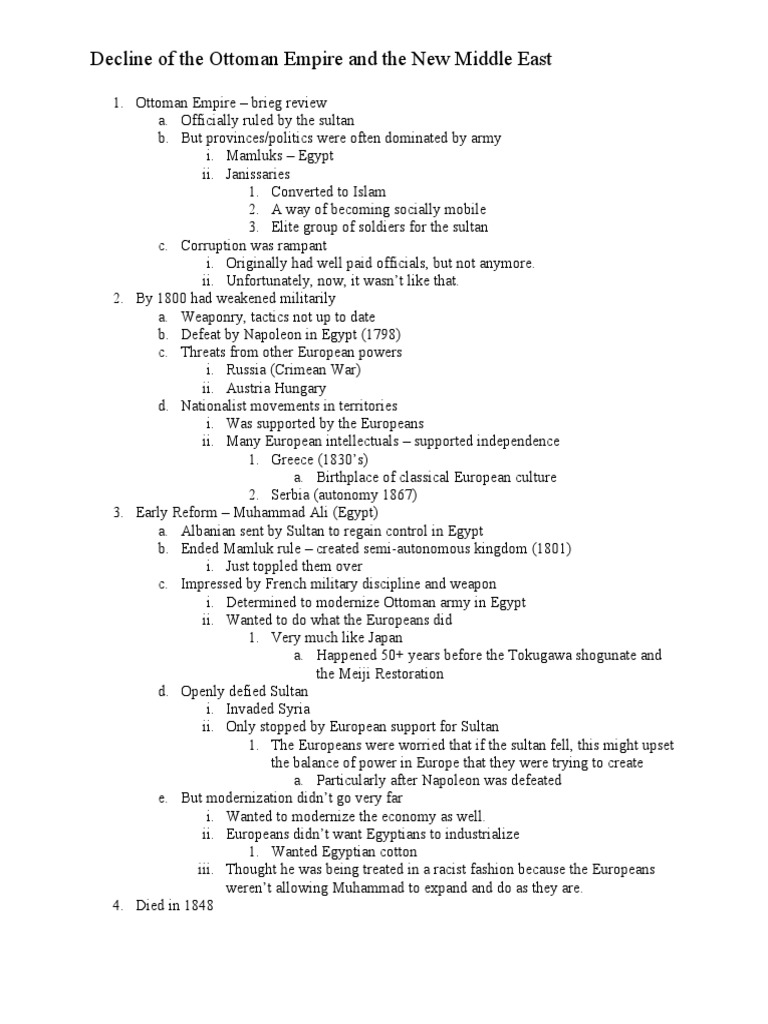 Decline of The Ottoman Empire | PDF | Ottoman Empire | Egypt