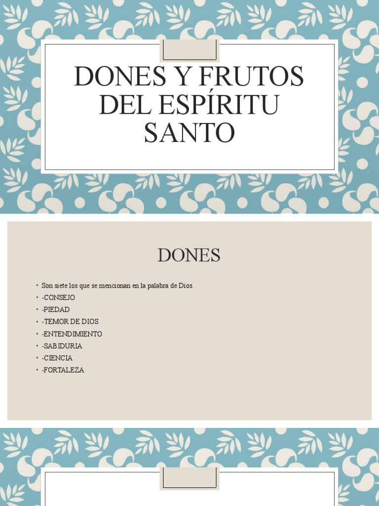 Dones y Frutos | PDF