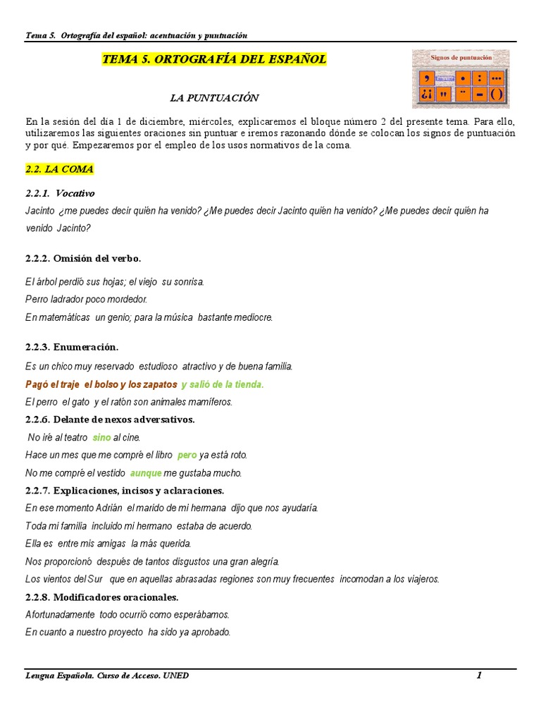 Tema 5 Acentuacion Actividades | PDF | Puntuación | Idiomas