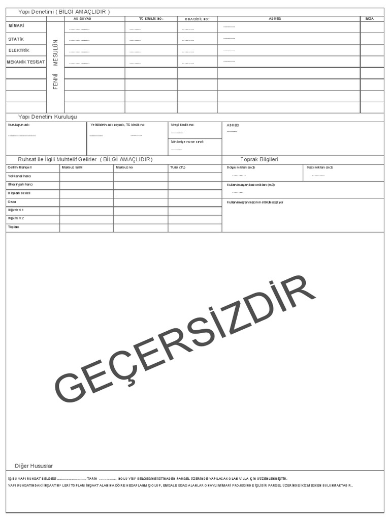 ÖRNEK RUHSAT DWG Model | PDF