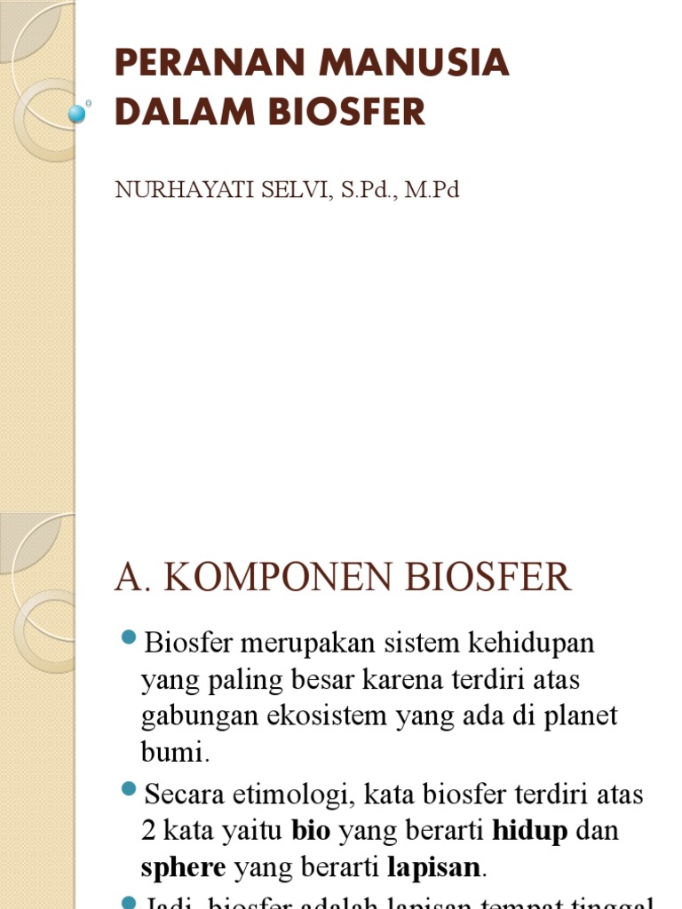 Peranan Manusia Dalam Biosfer | PDF